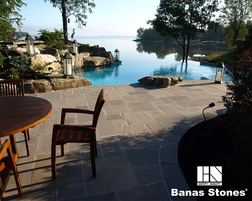 Banas Stones® Square Cut Flagstone Slate Grey - Cohen and Cohen Natural ...