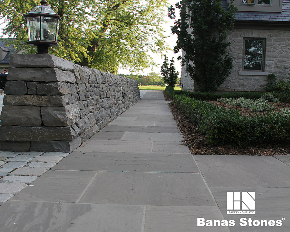 Banas Stones® Square Cut Flagstone Slate Grey - Cohen and Cohen Natural ...