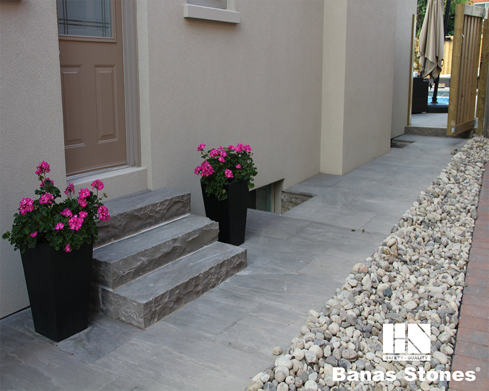 Banas Stones® Square Cut Flagstone Slate Grey - Cohen and Cohen Natural ...