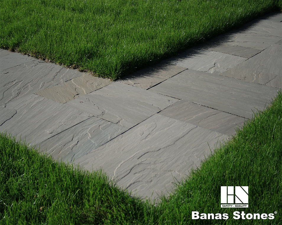 Banas Stones® Square Cut Flagstone Slate Grey - Cohen and Cohen Natural ...